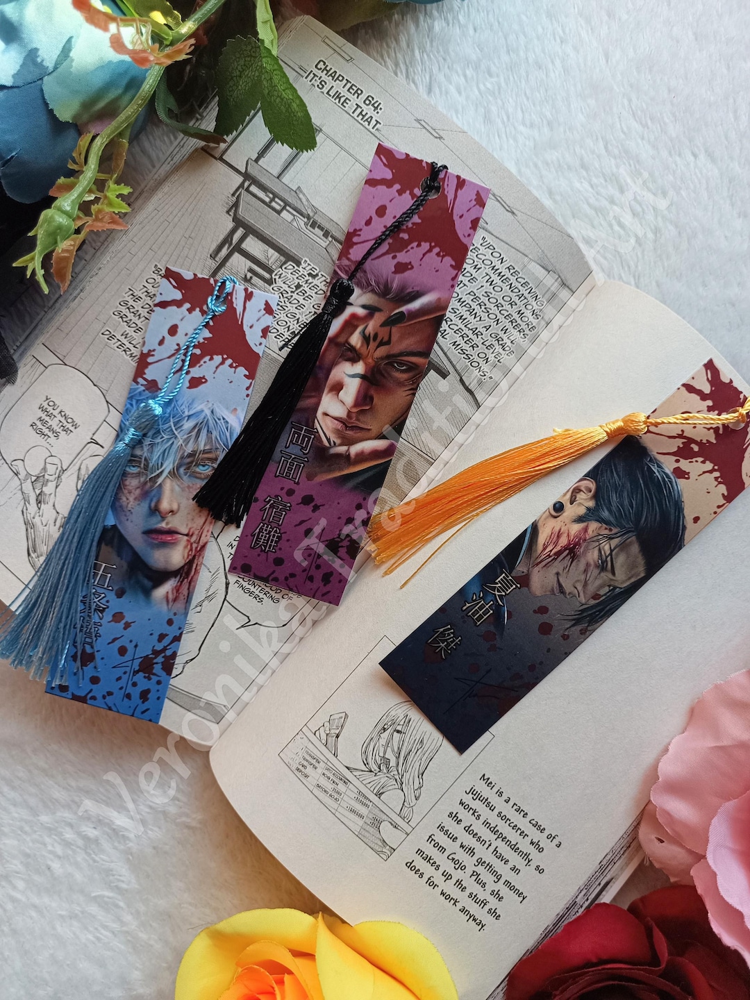 Custom Double Sided ANIME Bookmark With Tassel - Variety of Characters ...