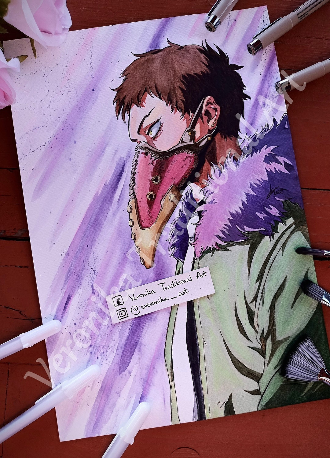 Glow in the Dark Watercolor Painting as a PRINT MHA Inspired - Etsy