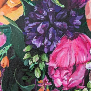 Custom Flower Bouquet, Bridal Bouquet, Original Painting Bespoke Memory ...