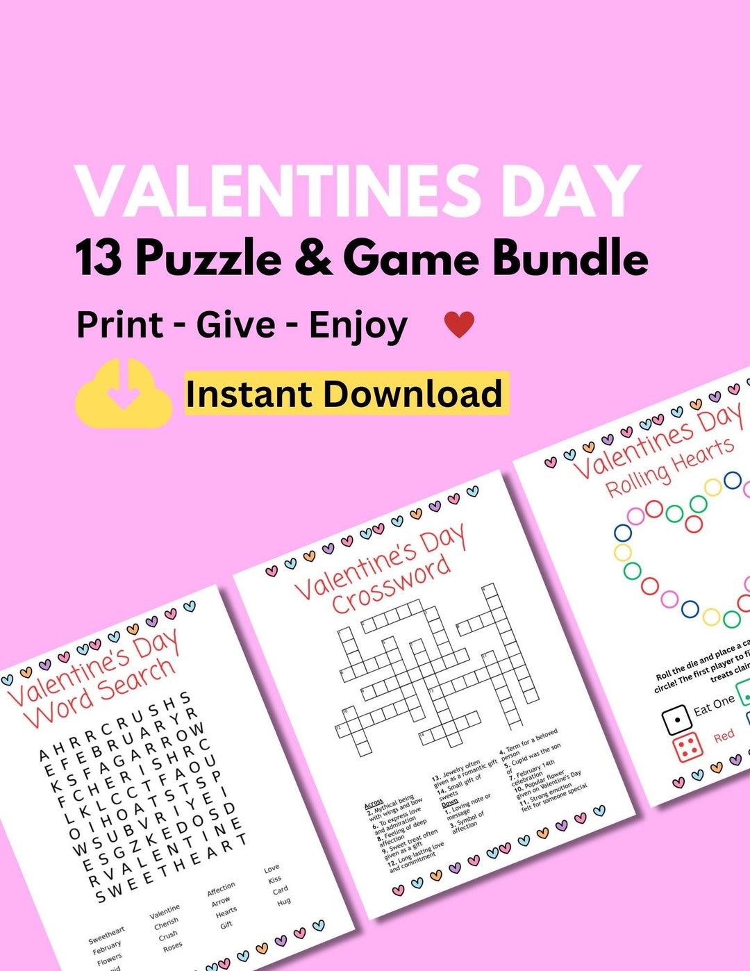 Valentine's Day Educational Puzzle Bundle: Classroom Activities for ...