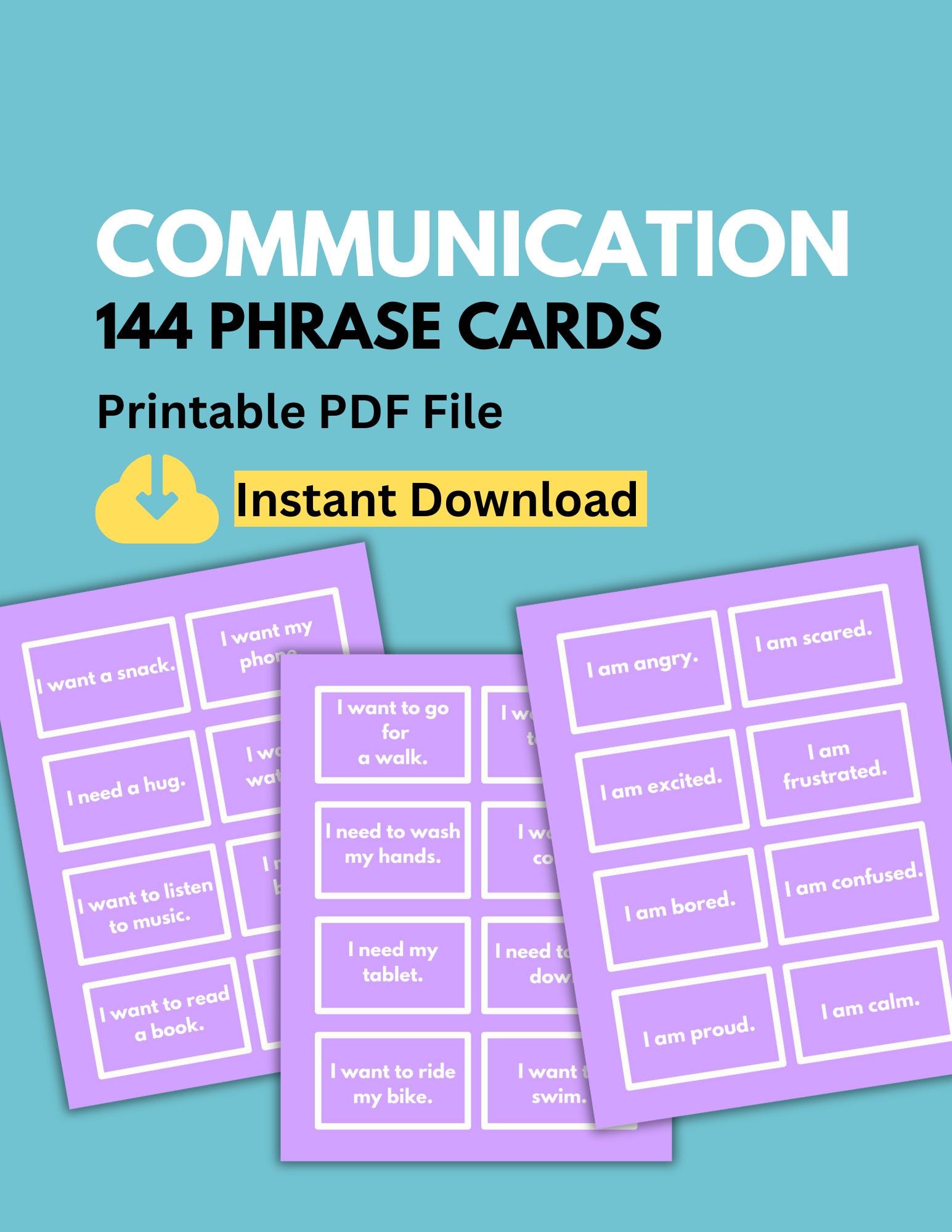 Purple Non-verbal Communication Cards: Assistive Tool for Autism ...