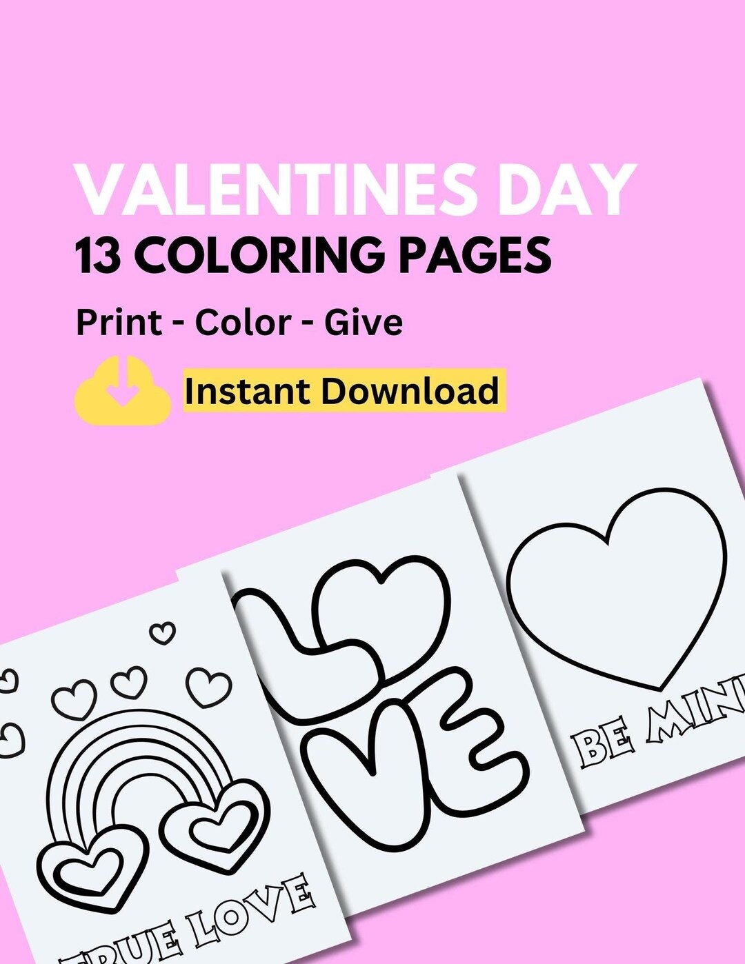 Valentine's Day Coloring Pages: Adorable & Simple Designs for Kids ...