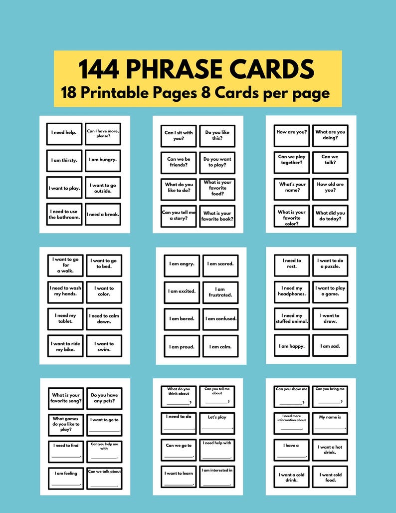 Black Non-verbal Communication Cards: Assistive Tool for Autism ...