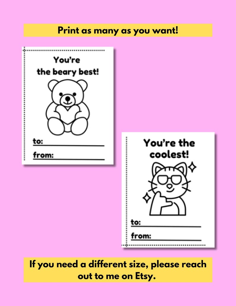 Printable Valentine's Day Coloring Cards for Kids: Classroom Activity ...