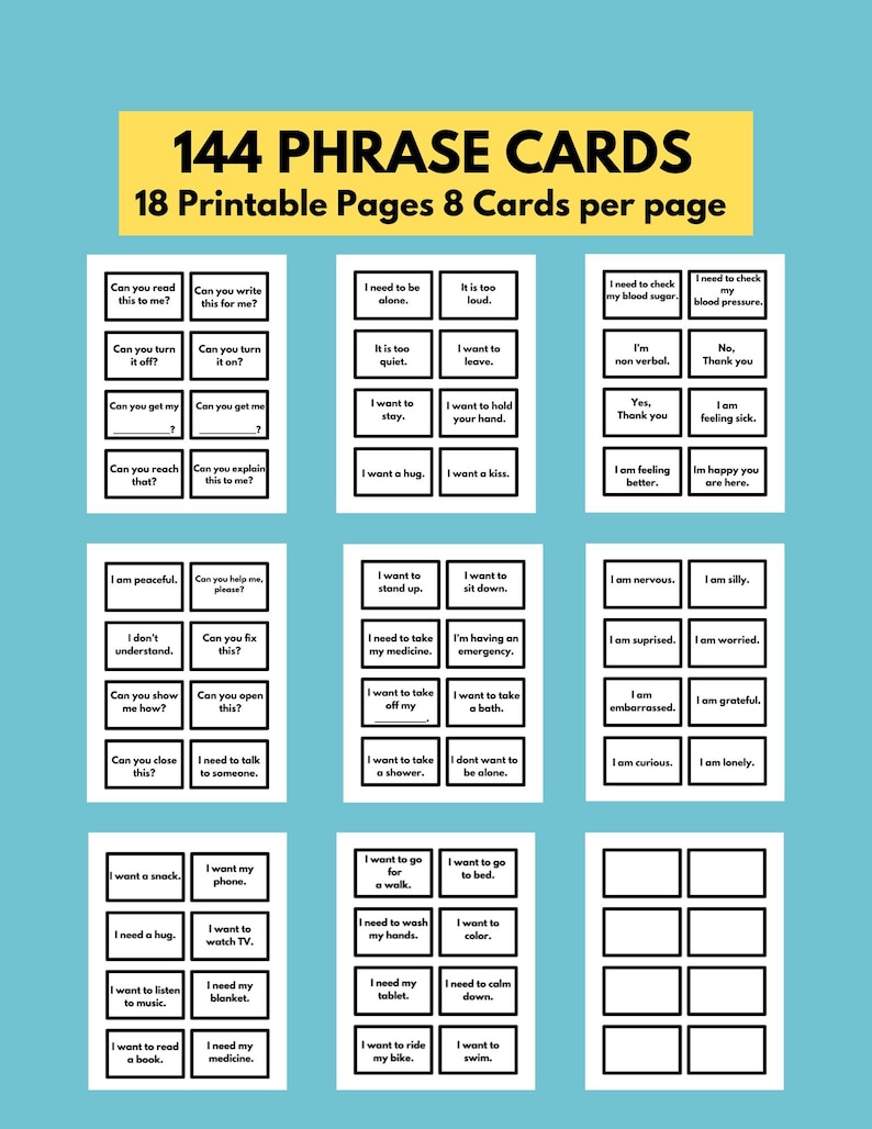 Black Non-verbal Communication Cards: Assistive Tool for Autism ...