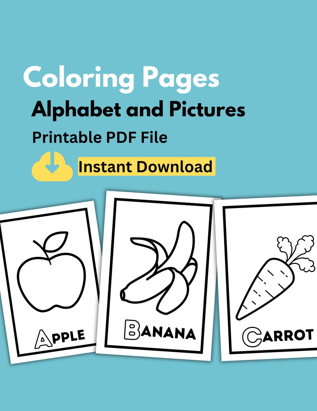 Educational ABC Alphabet Coloring Book for Kids: Fun Learning Activity ...