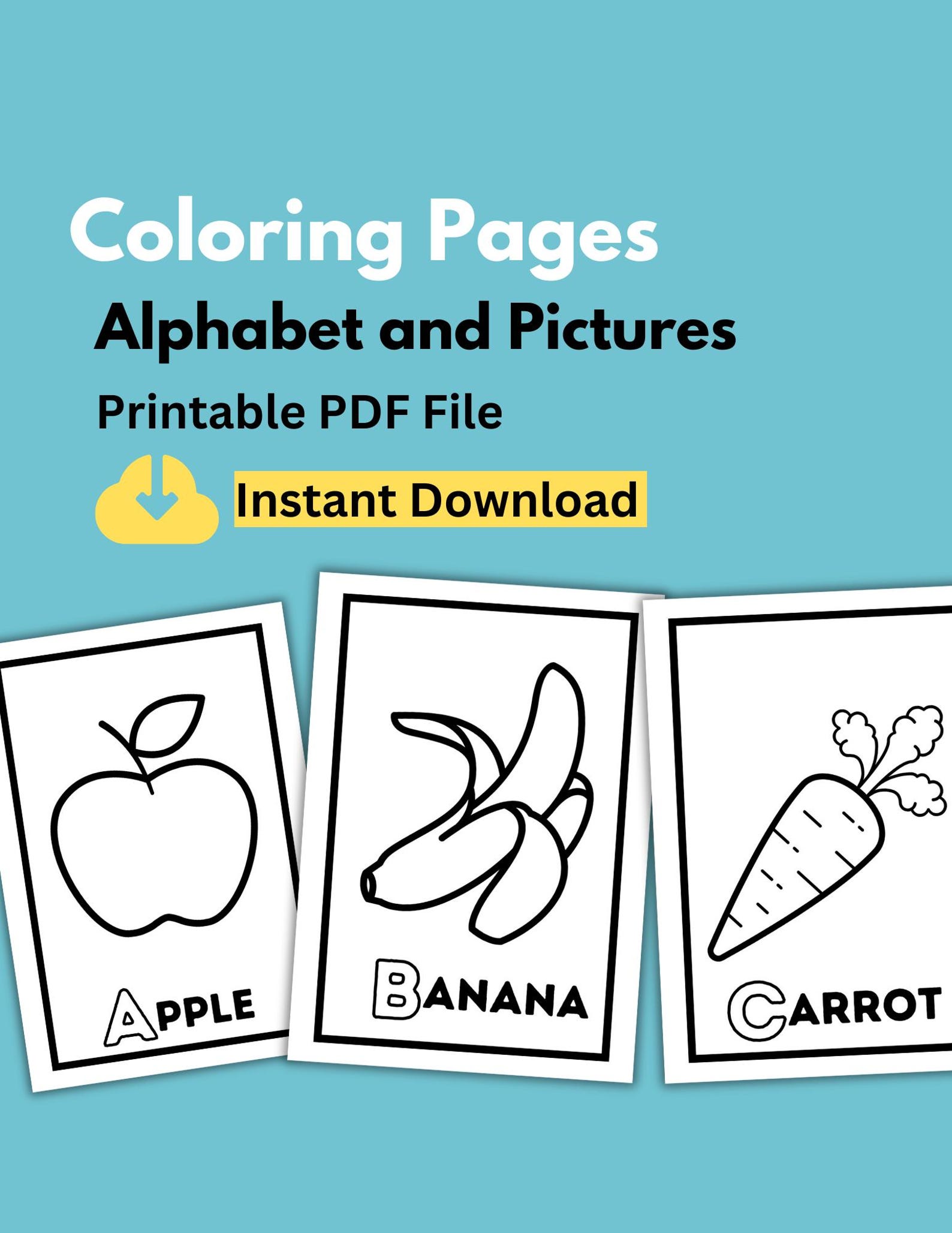 Educational ABC Alphabet Coloring Book for Kids: Fun Learning Activity ...