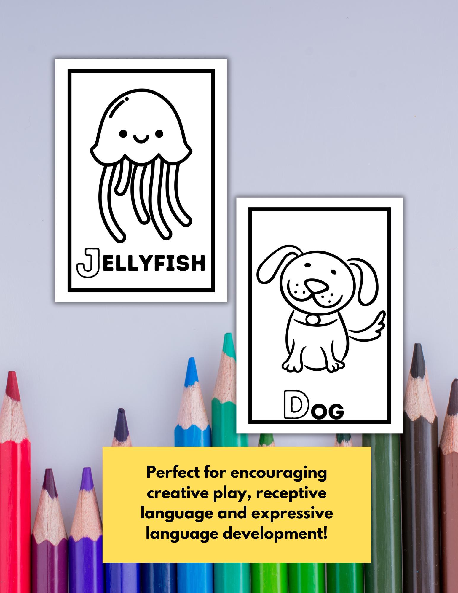 Educational ABC Alphabet Coloring Book for Kids: Fun Learning Activity ...