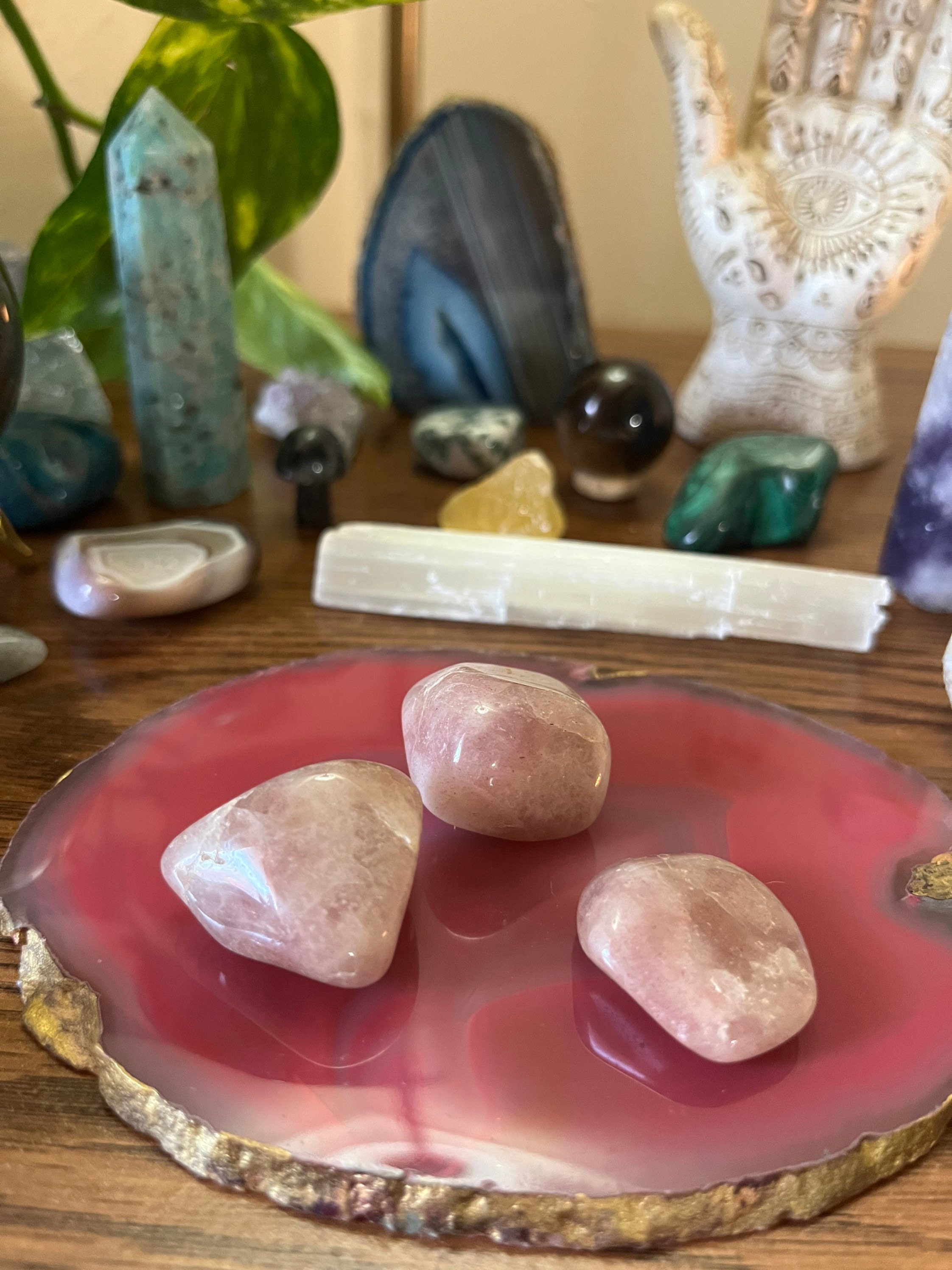 Pink Aventurine Tumbled Stones - Etsy