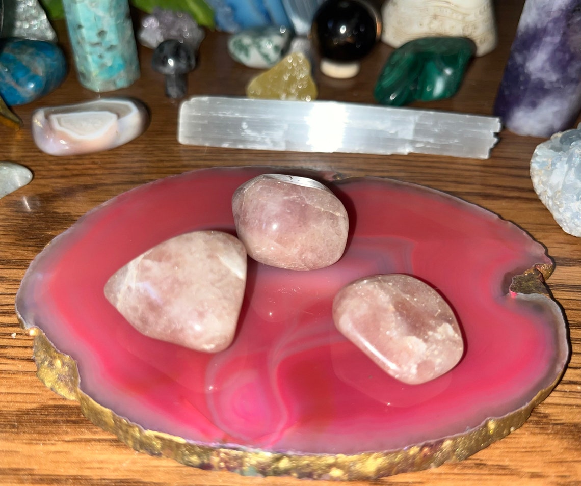 Pink Aventurine Tumbled Stones - Etsy