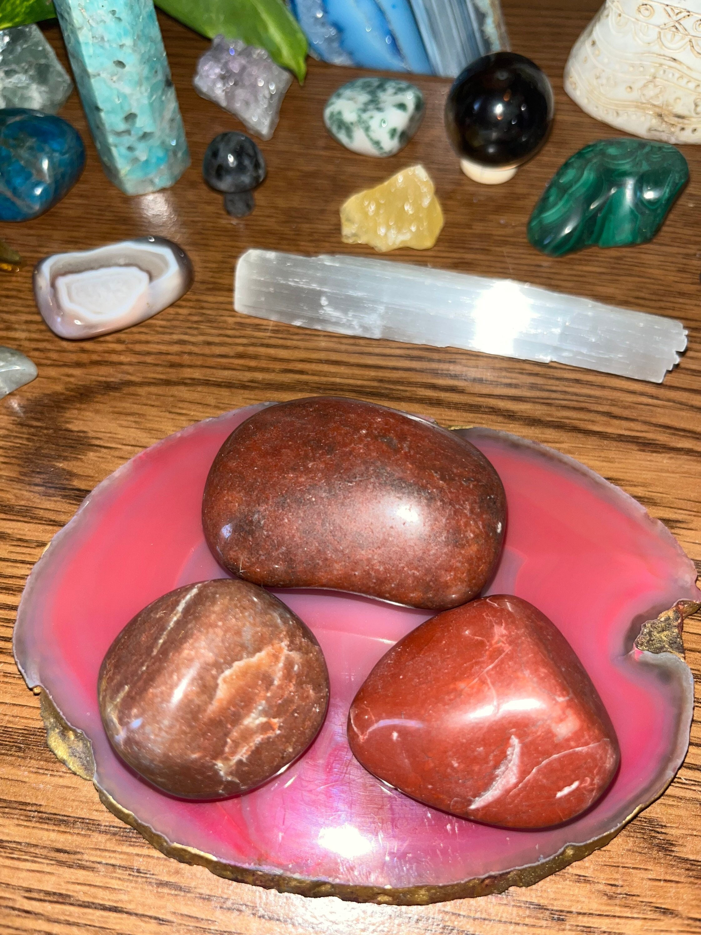 Red Jasper Large Tumbled Stones - Etsy