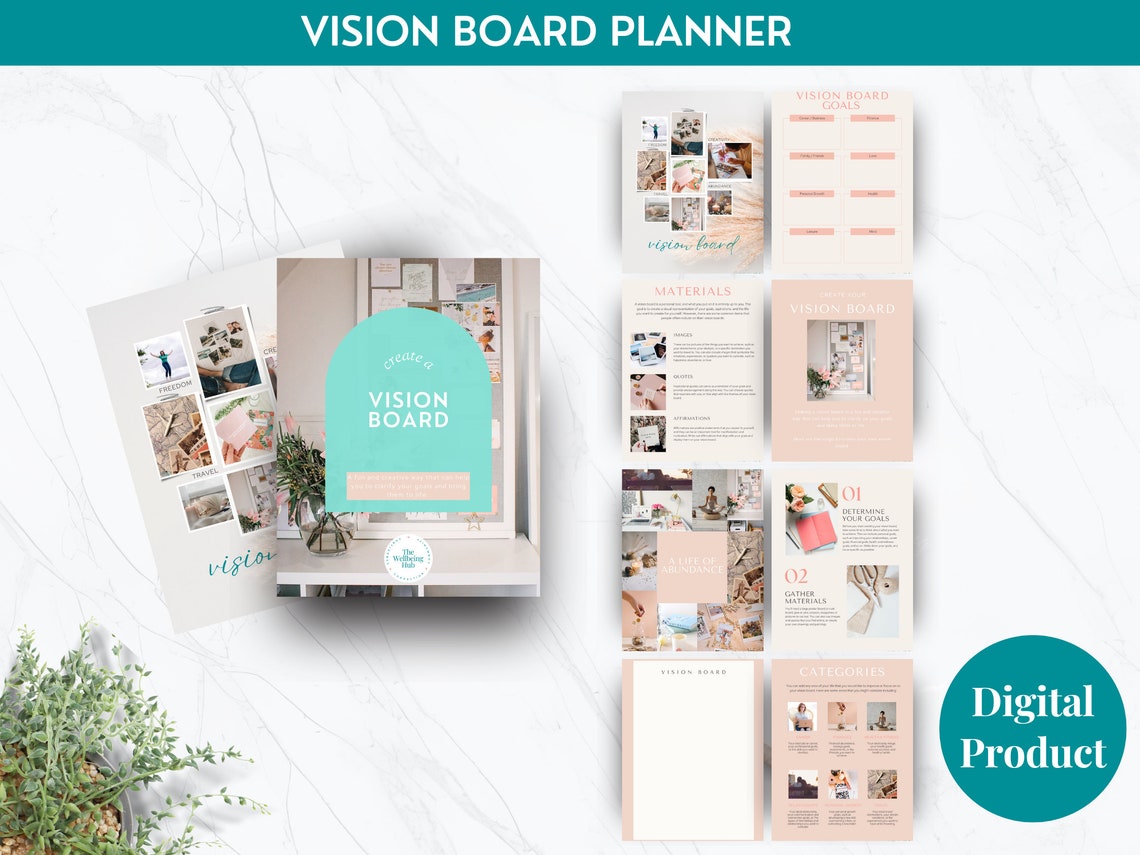 Vision Board Planner, Create Your Own Vision Board, Vision Board ...