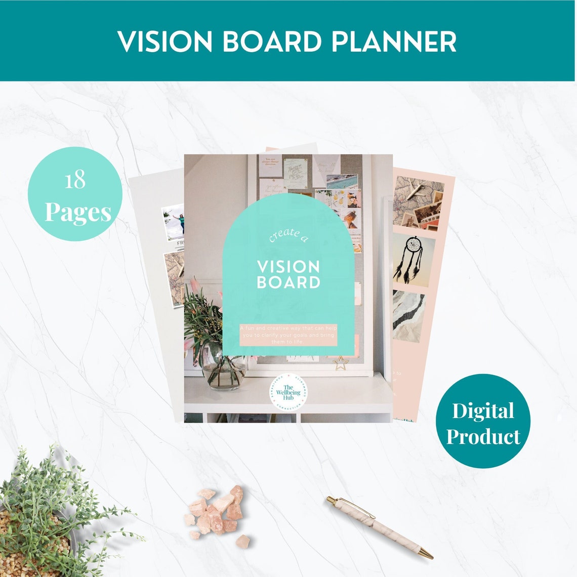 Vision Board Planner, Create Your Own Vision Board, Vision Board ...