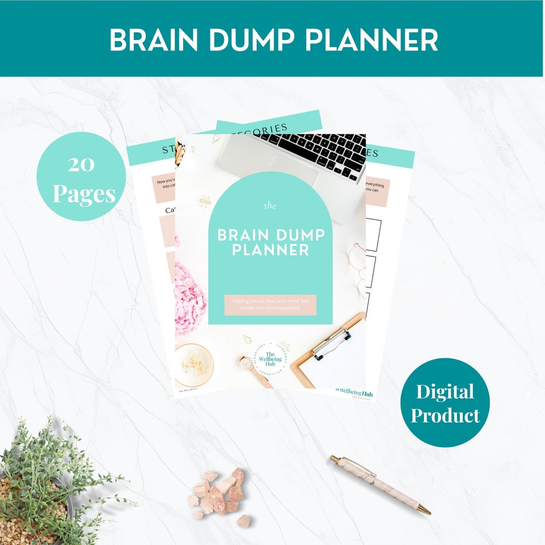 Brain Dump Planner, Workbook, Printable Planner, Digital Planner ...
