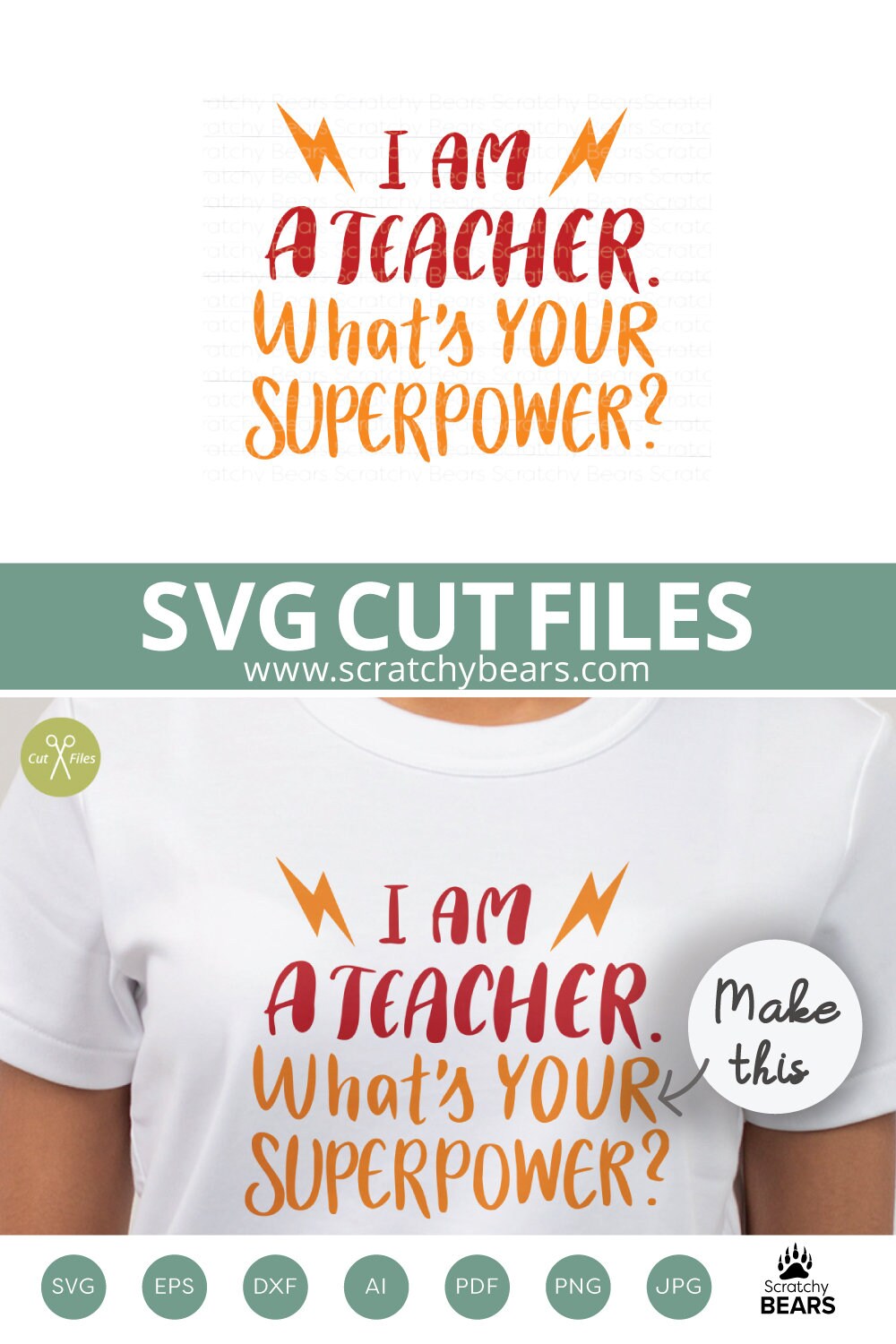 I Am a Teacher What's Your Superpower SVG, Commercial, Digital Download ...