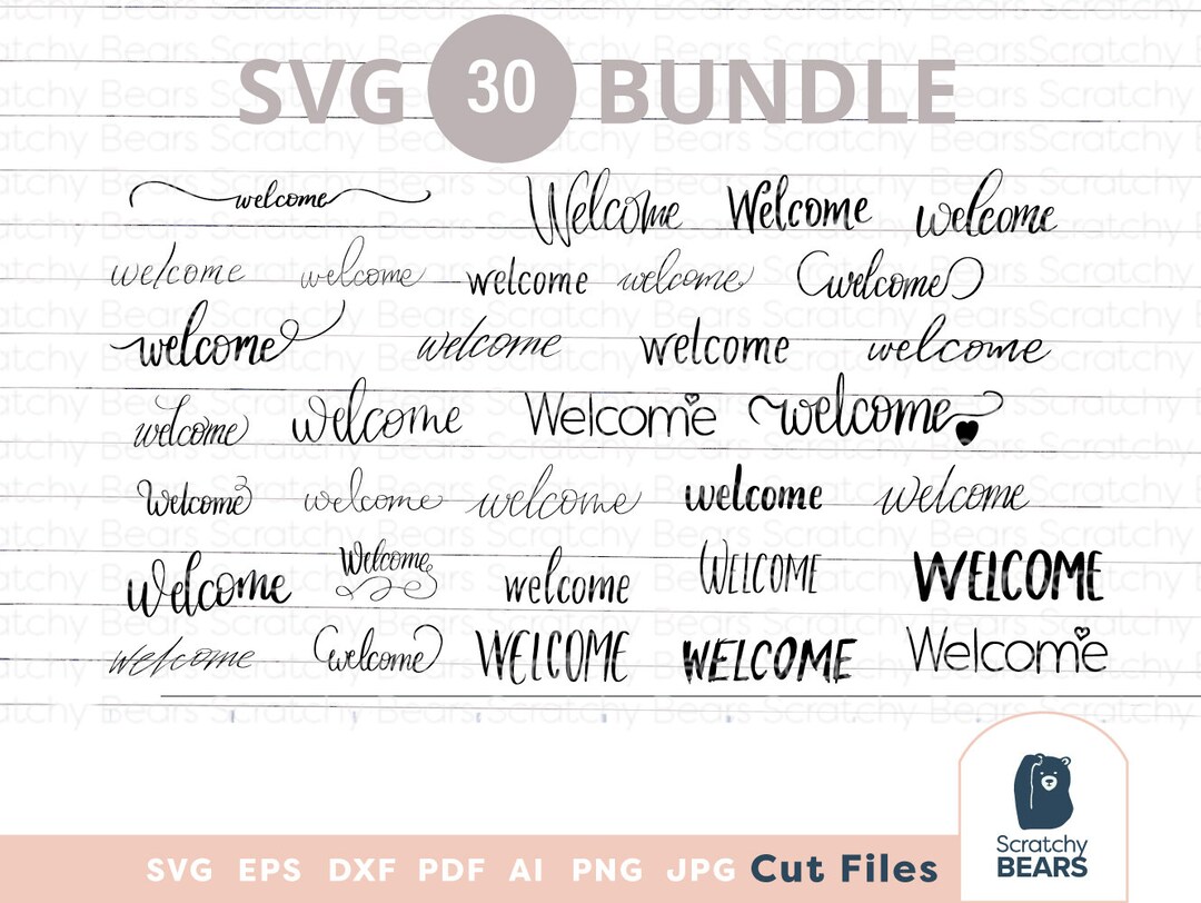 Welcome SVG Bundle Commercial Digital Download for Cricut & Silhouette ...