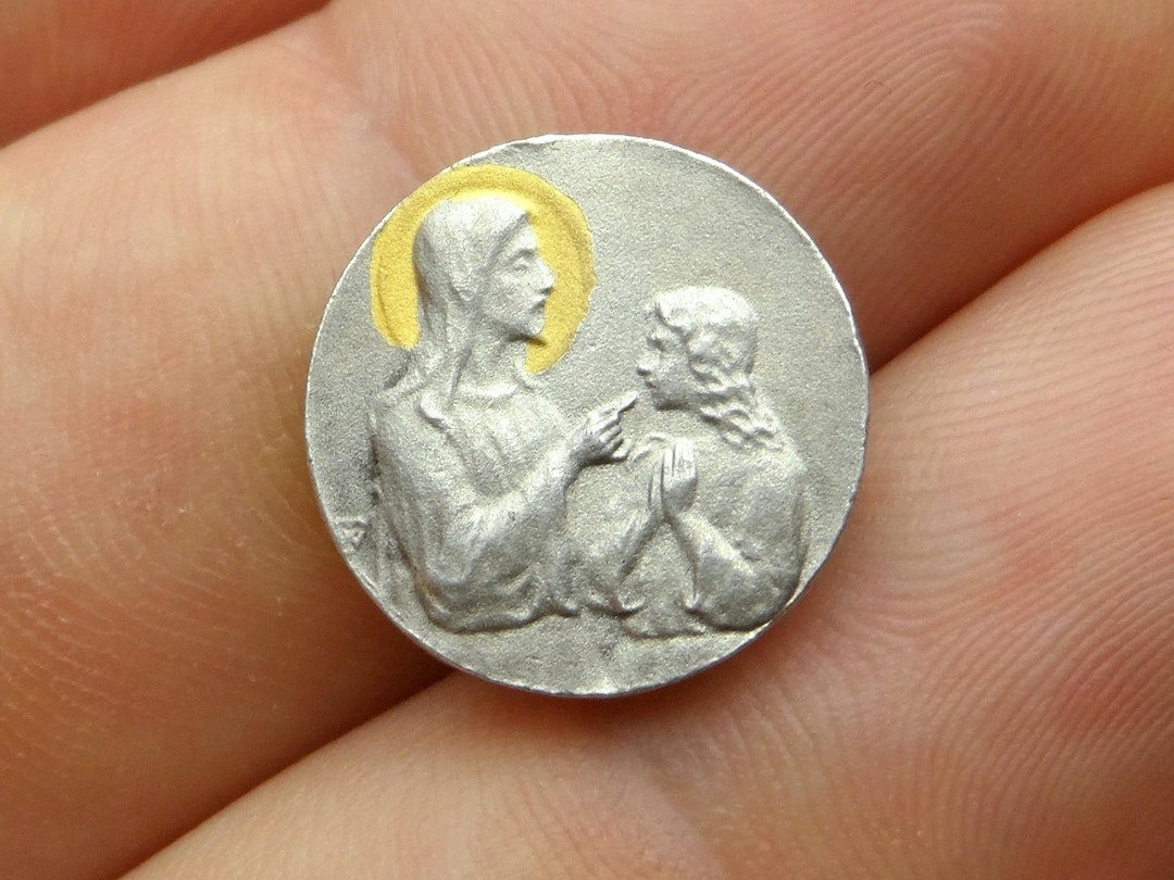 Eucharist. Antique Religious Brooch. Medal to Sew. - Etsy