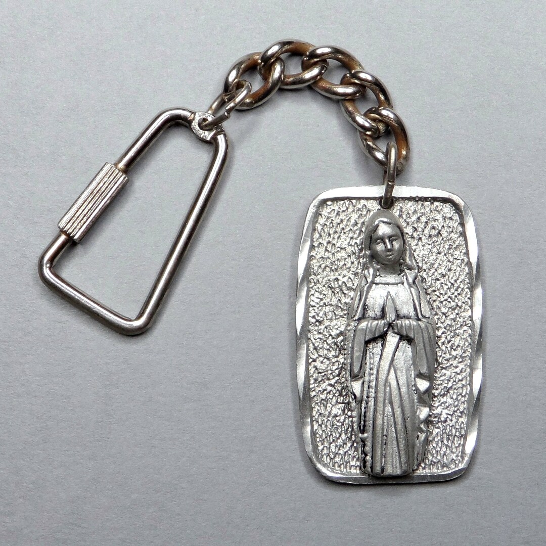 Holy Virgin Mary. Antique Religious Large Key Ring. - Etsy