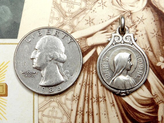 Holy Virgin Mary. Maria Immaculata. Antique Religious… - Gem
