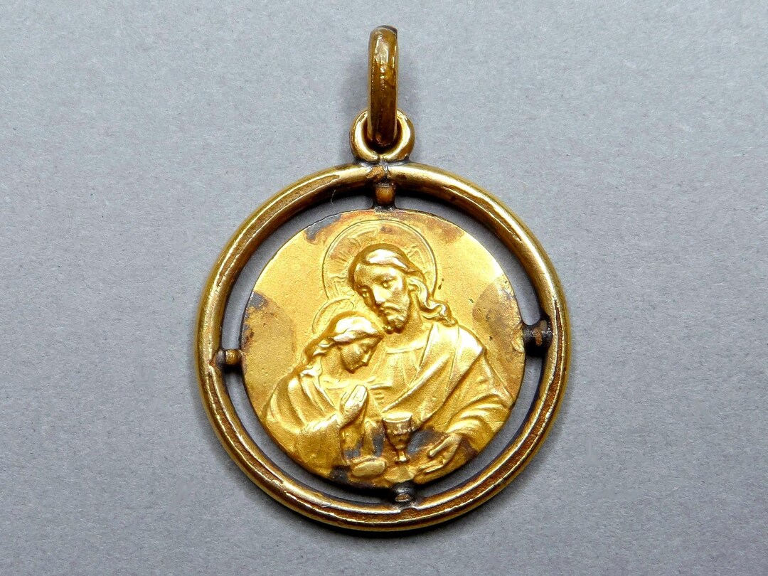 Eucharist, First Communion. Antique Religious Gold Filled Pendant. - Etsy