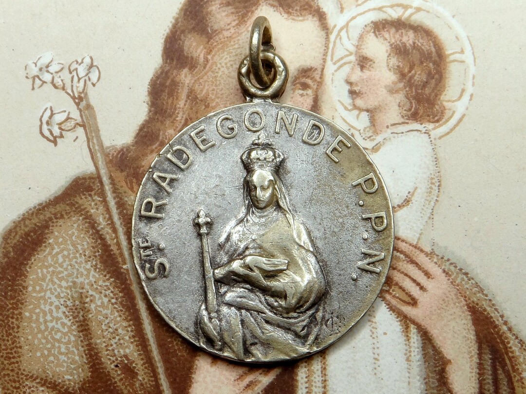 Saint Radegund. Antique Religious Pendant. by Louis Coudray. - Etsy
