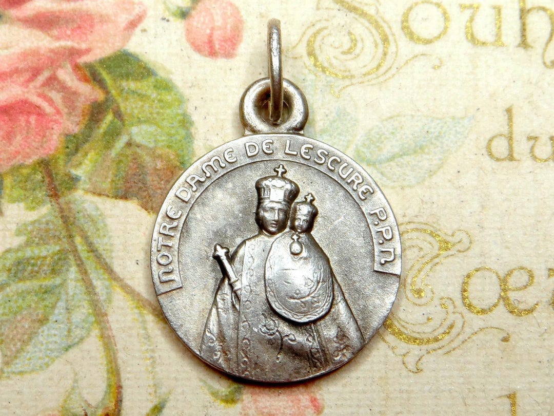 Our Lady of Lescure. Saint Virgin Mary and Jesus. Antique Religious ...