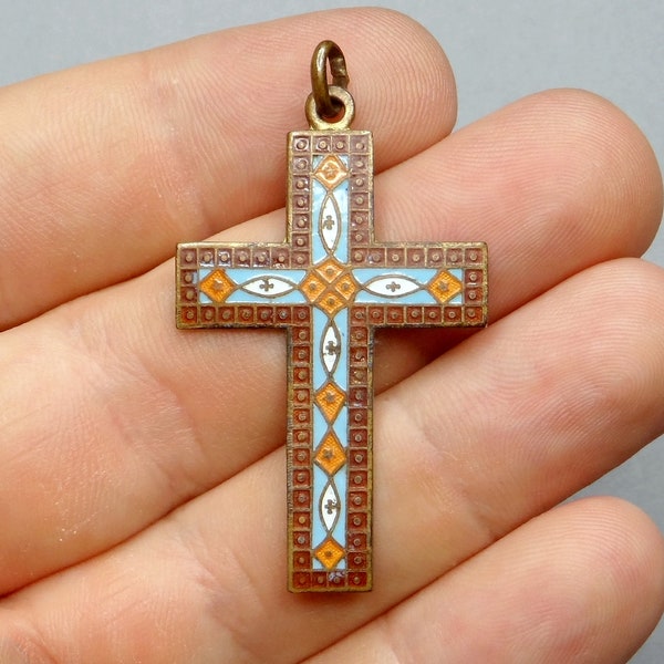 French Cross Pendant - Etsy