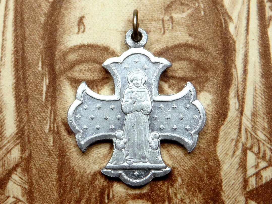 Saint Dominic. Dominican. Antique Religious Pendant. Cross Medal. - Etsy