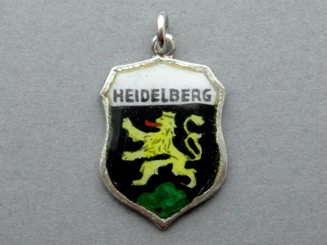 Germany, Heidelberg. Coat of Arms. Antique Enamel Pendant. Travel ...