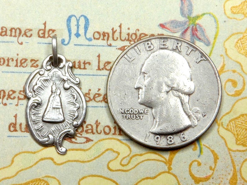 Our Lady of Vire. Holy Virgin Mary and Jesus. Antique Religious Silver ...