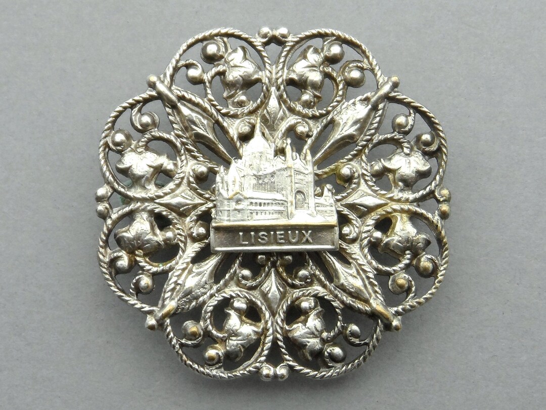 Basilica Lisieux. Antique Religious Large Brooch. - Etsy