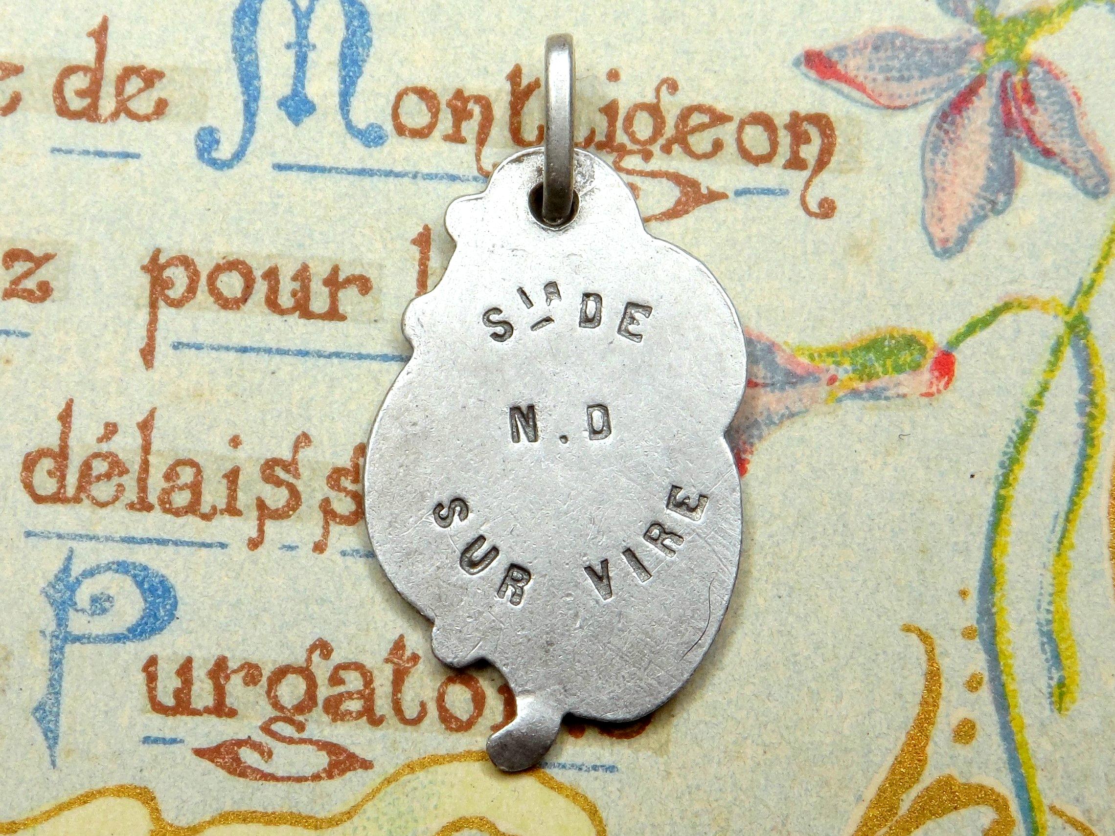 Our Lady of Vire. Holy Virgin Mary and Jesus. Antique Religious Silver ...