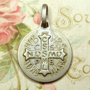 Saint Benedict of Nursia. Exorcism Medal. Medal Worn Out by Prayers ...