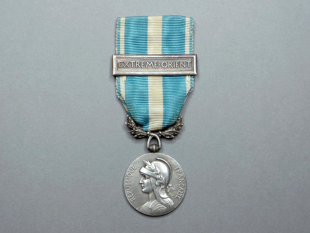 Colonial Medal, Far East Campaign Clasps. Model 1913. French Silver ...