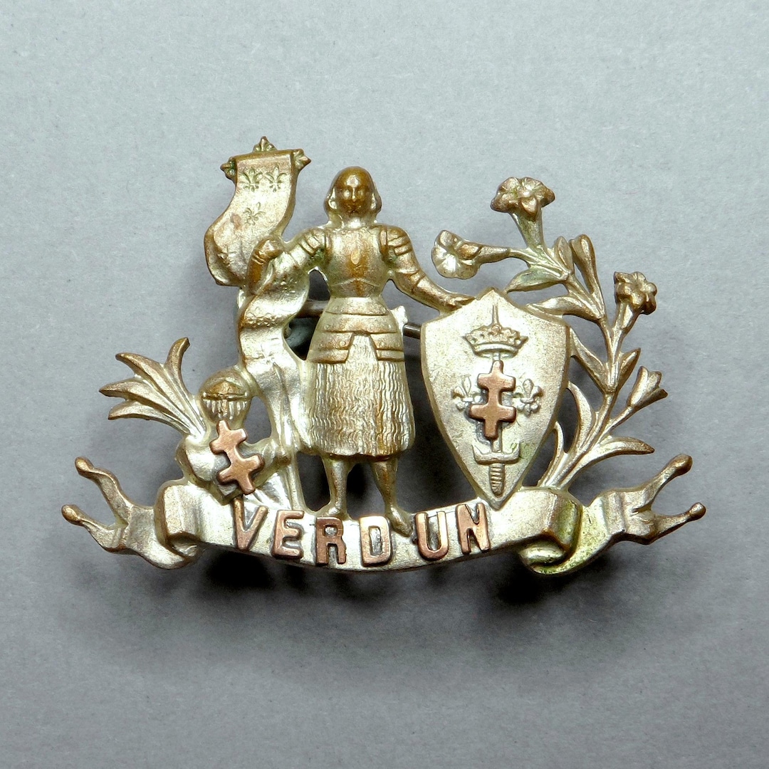 Joan of Arc, Verdun. Antique Patriotic Brooch. Cross of Lorraine. - Etsy