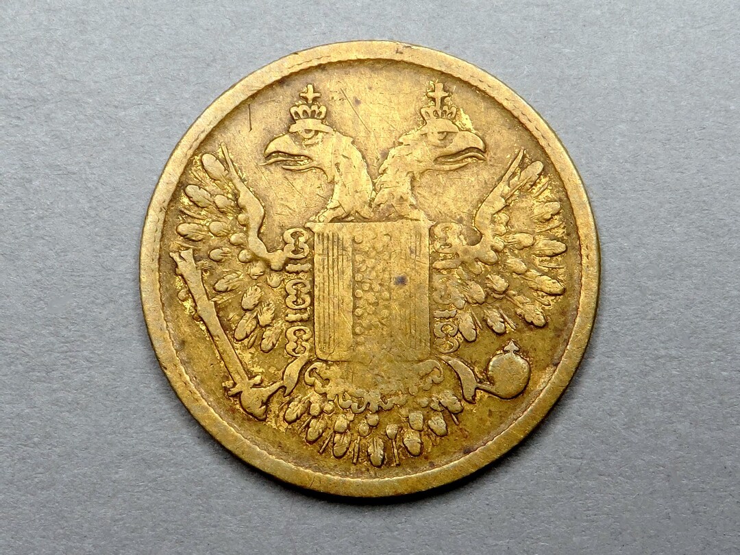 Double Headed Eagle. Coat of Arms. Medal Token. Antique Little Token ...