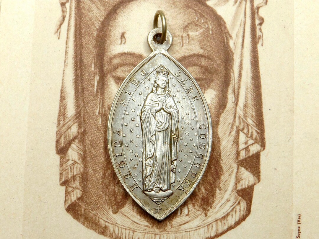Our Lady of Seez, Basilica. Holy Virgin Mary. Antique Religious Pendant ...