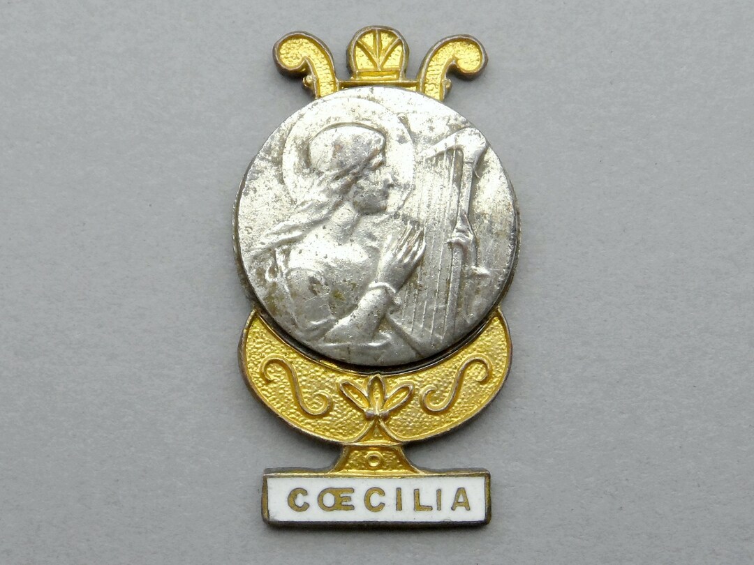Saint Cecilia, Antique Religious Plate. - Etsy