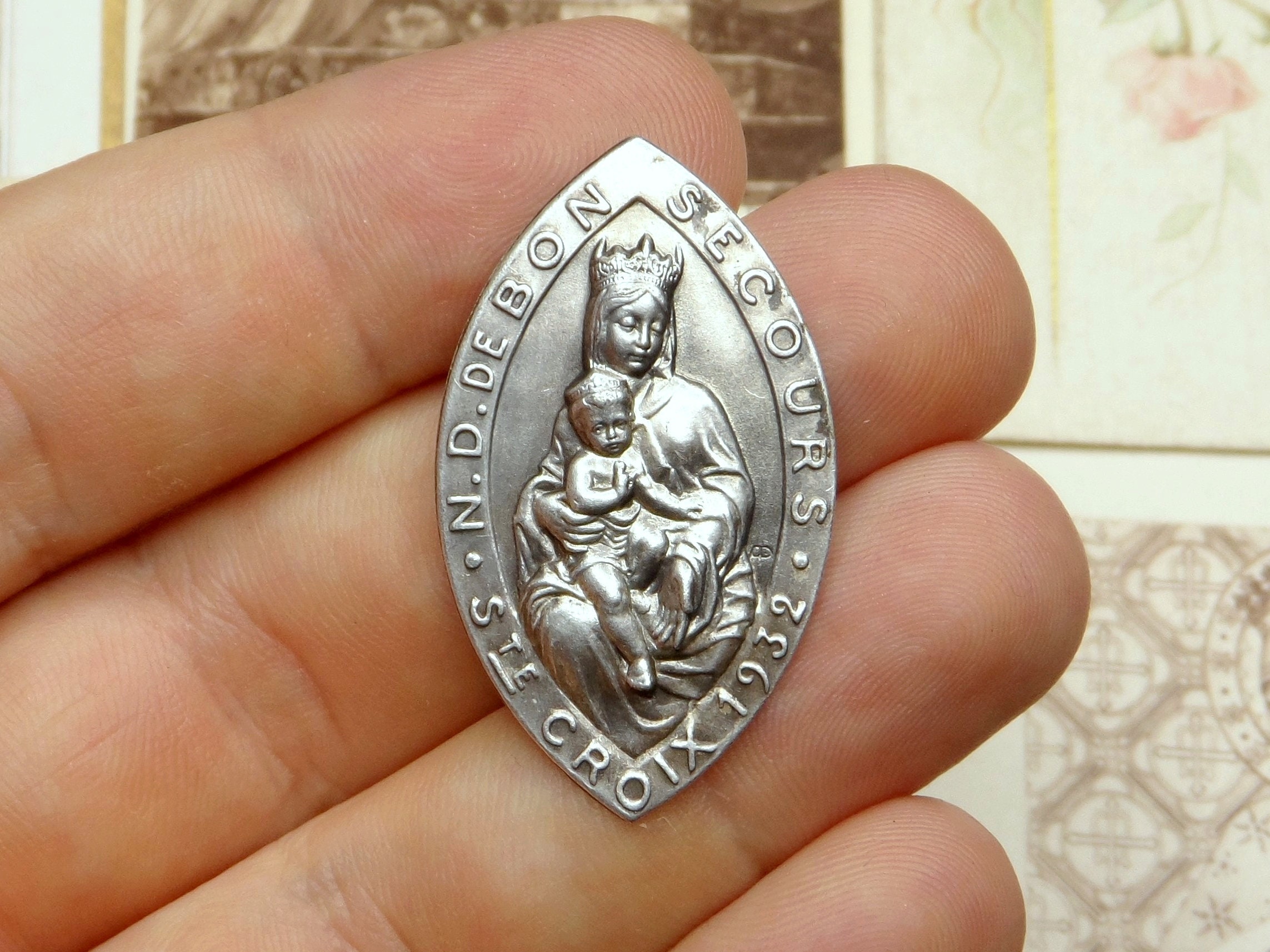 Our Lady of Bon Secours. Holy Virgin Mary. Antique Religious - Etsy