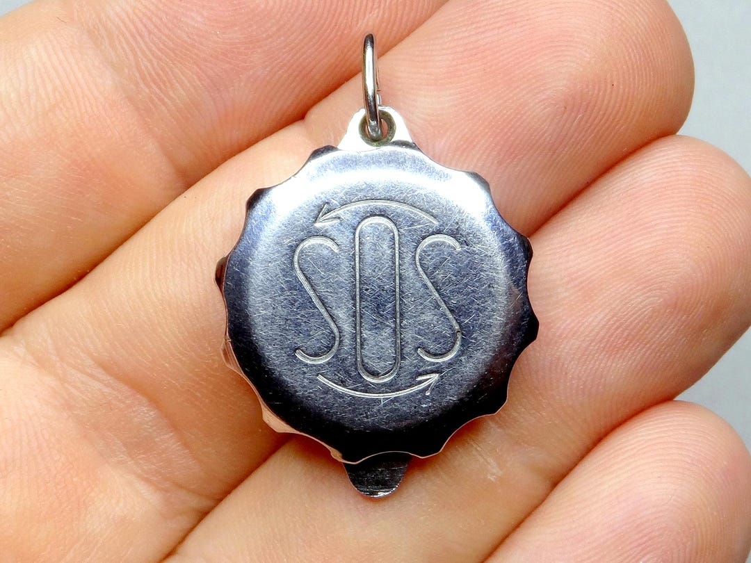 SOS Talisman. Vintage Pendant. Large Medal. First Aid. - Etsy
