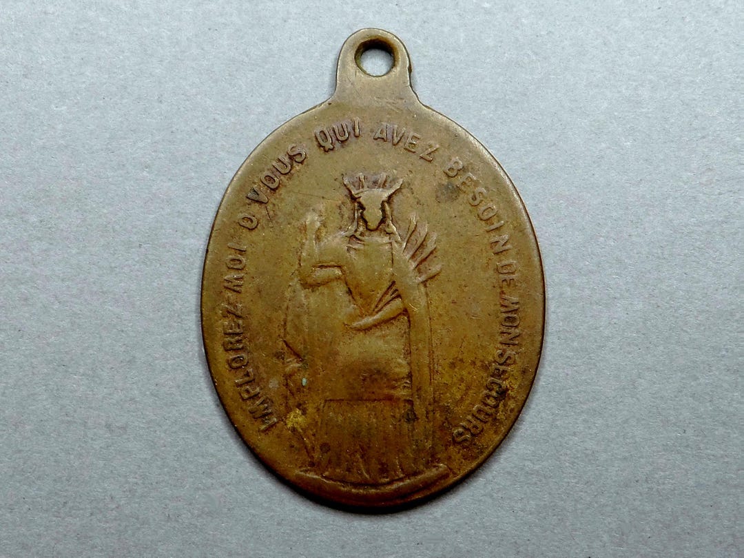 Saint Roland. Antique Religious Pendant. Miraculous Medal. - Etsy