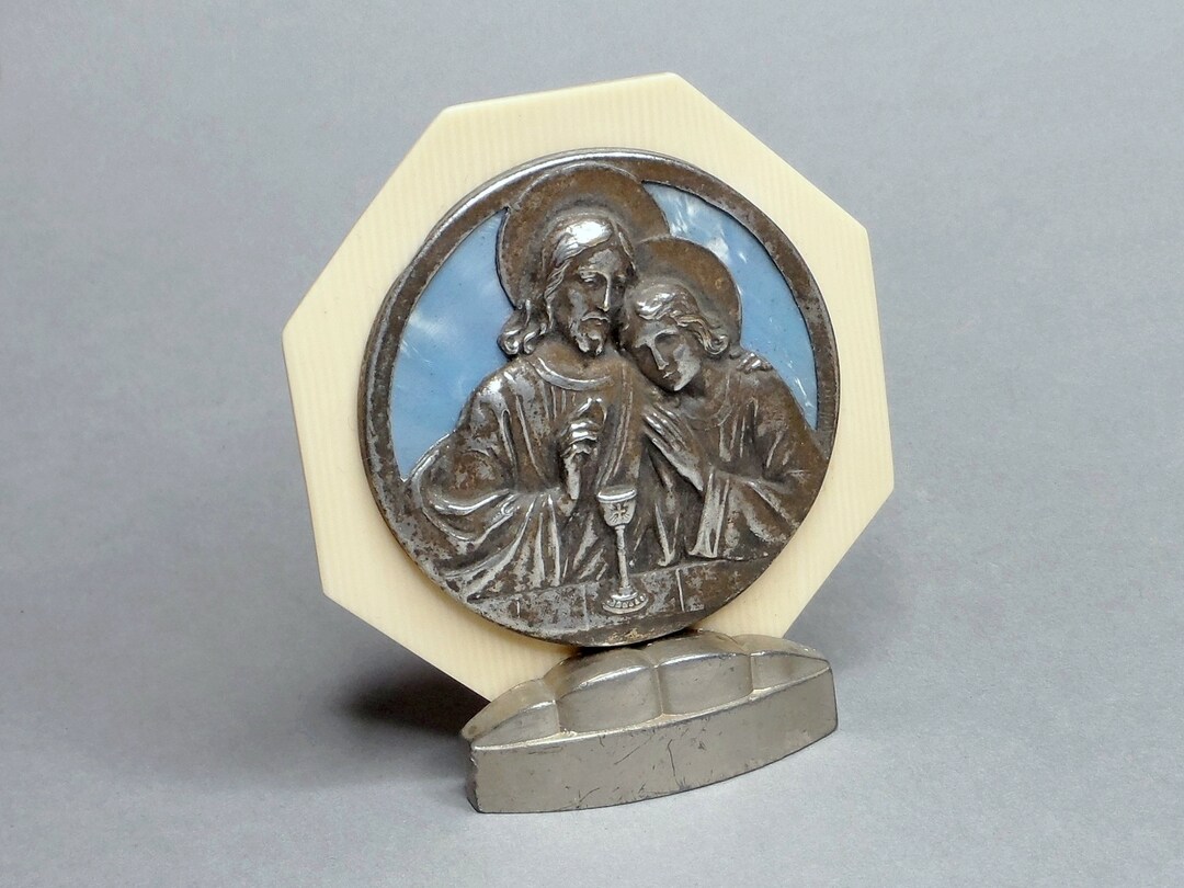 Eucharist, Jesus Christ Communion. French, Antique Religious Altar. by ...
