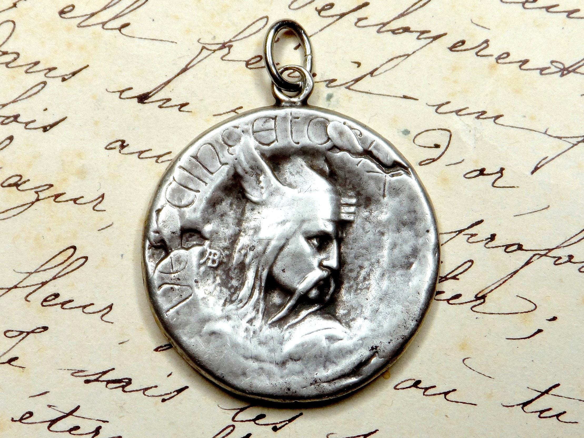 Vercingetorix, Celtic Warrior, Helmet. French Antique Silver Pendent ...