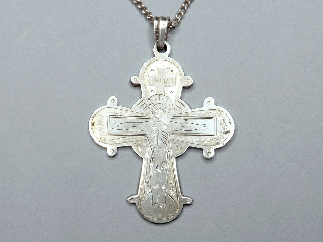 Pectoral Cross. Jesus Christ, Four Evangelists. Large Religious ...