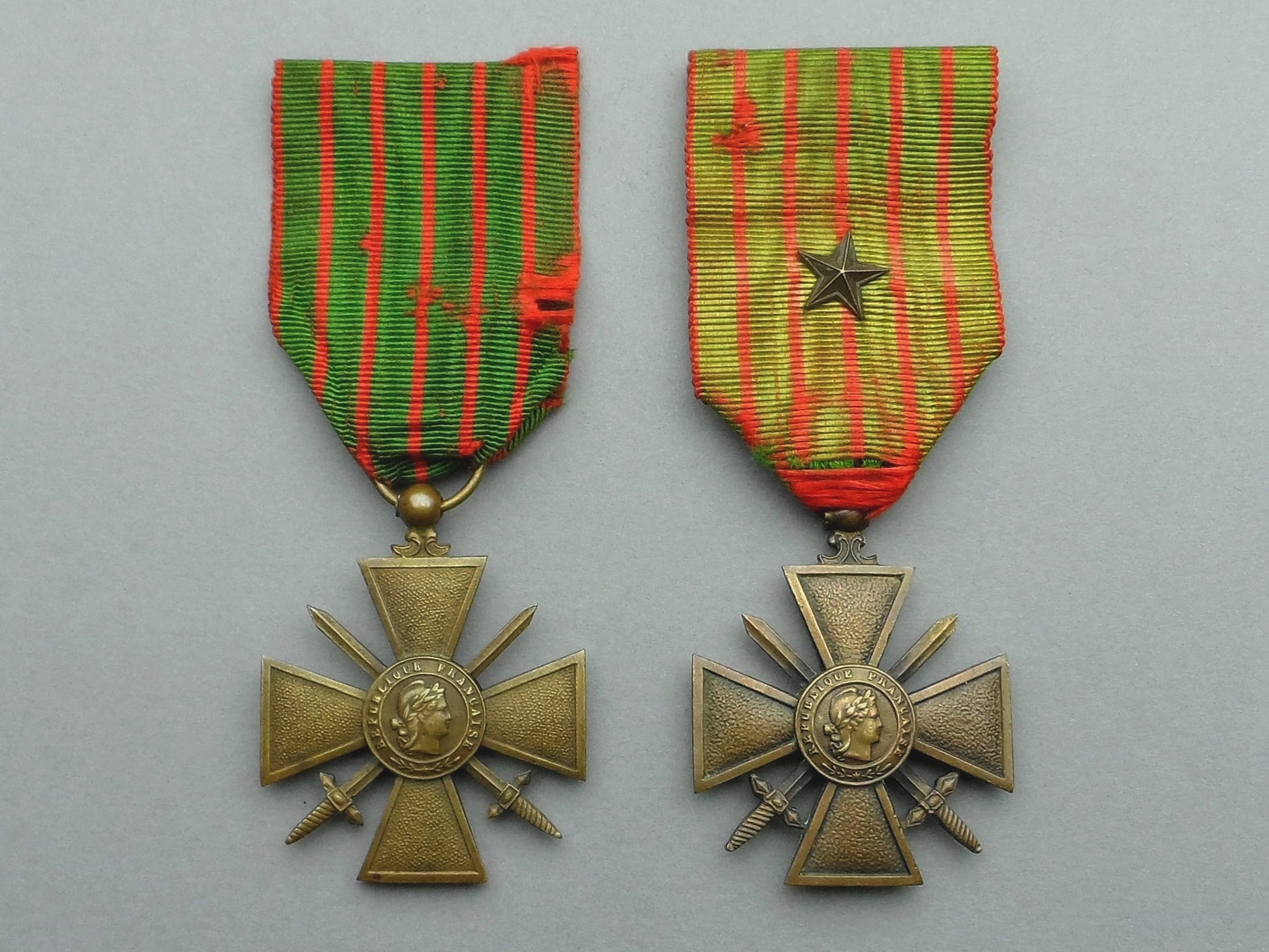 WWI War Cross. Antique Medals With Ribbon. 1914 - 1917 & 1914 - 1918 ...