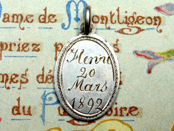 Miraculous Medal 1892. Saint Virgin Mary. Hand Engrav… - Gem