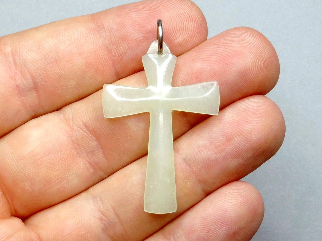 Jade, Gothic Cross. Antique Religious Large Pendant. - Etsy