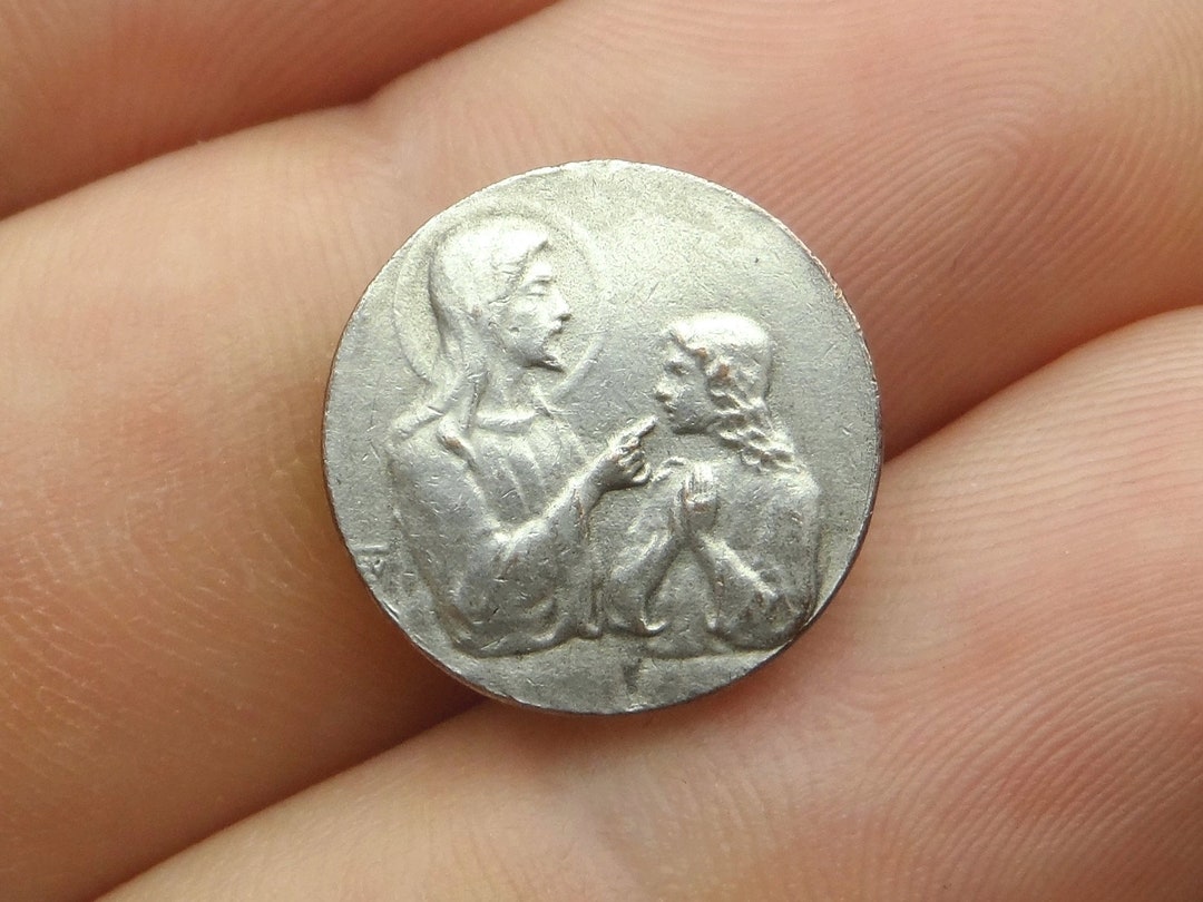 Eucharist. Antique Religious Brooch. Medal to Sew. - Etsy