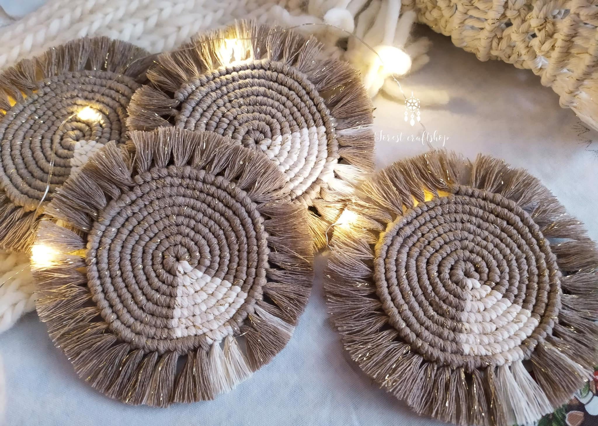 Macrame Cotton Cord With Golden Wire 3mm 200m 656.17 Ft Metallic ...