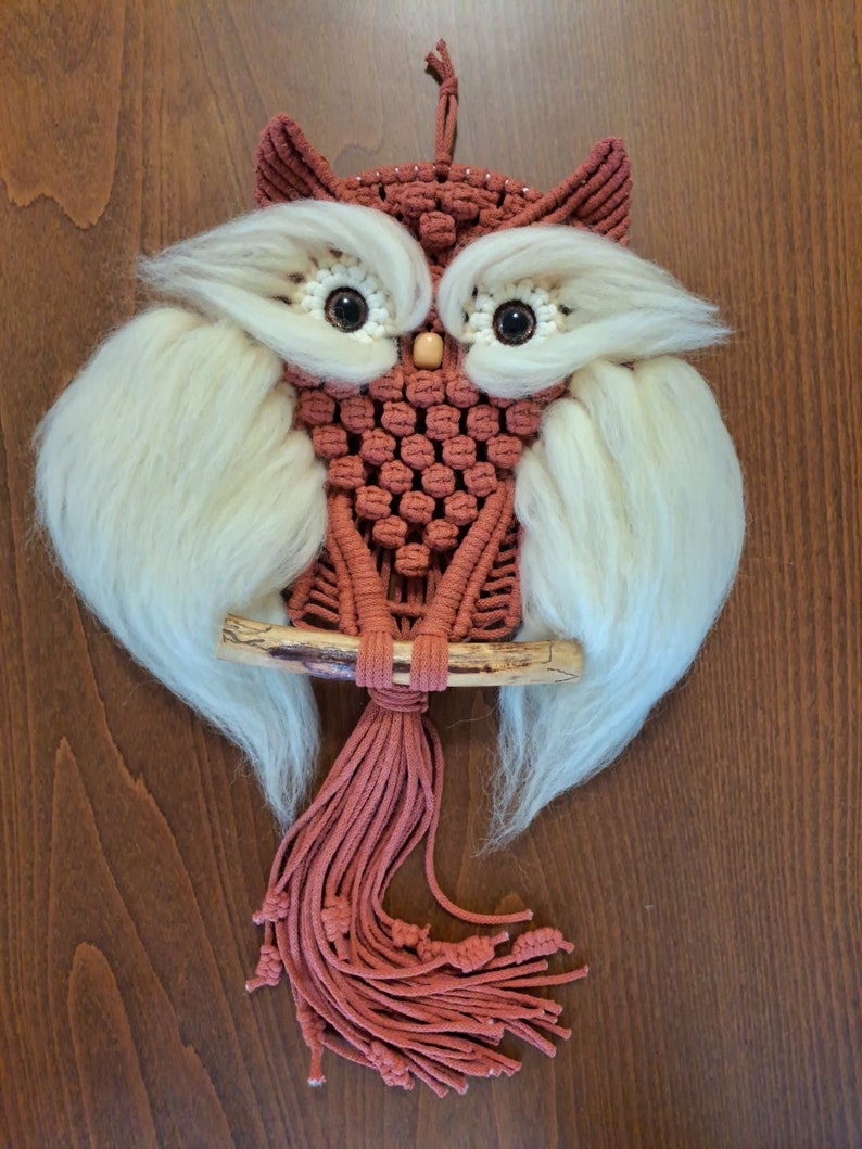 White Macramé Owl Macrame Owl Kit Housewarming Gift Wall - Etsy